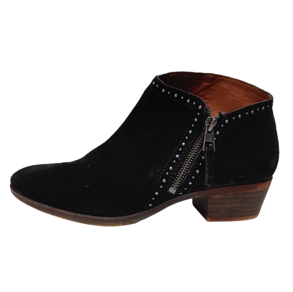 Lucky Brand | Shoes | Lucky Brand Black Suede Leather Benna Studded ...